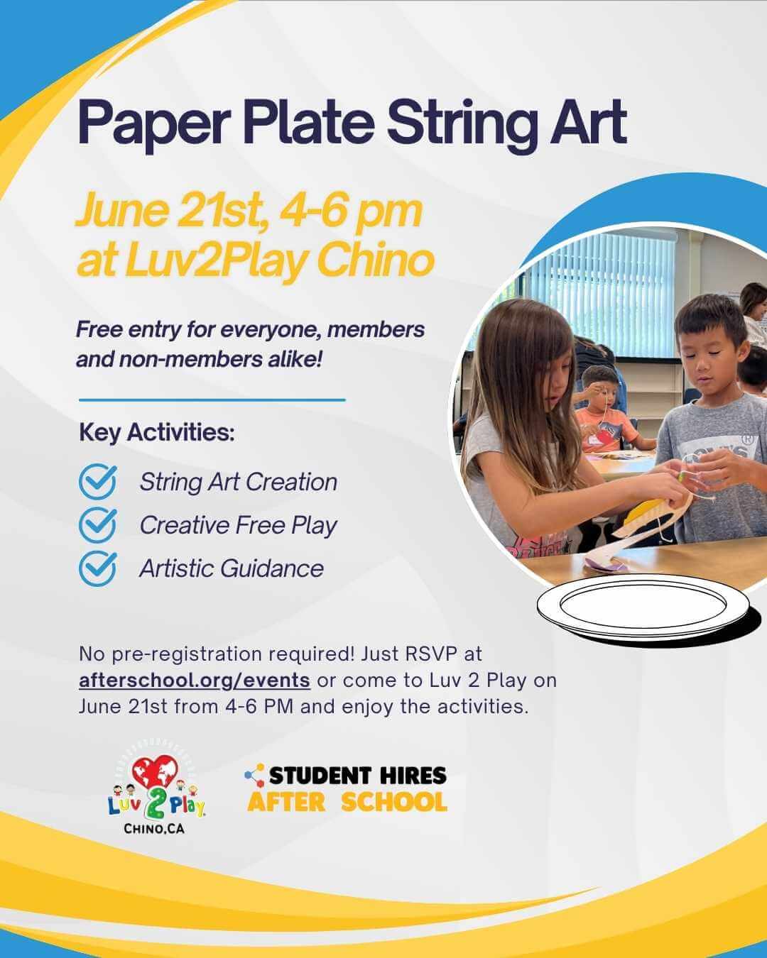 Paper Plate String Art At Luv 2 Play - Afterschool.org